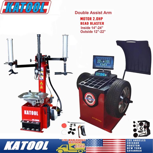 Tire Changer Machine Katool KT-T830 and Wheel Balancer KT-B750 Tires ...