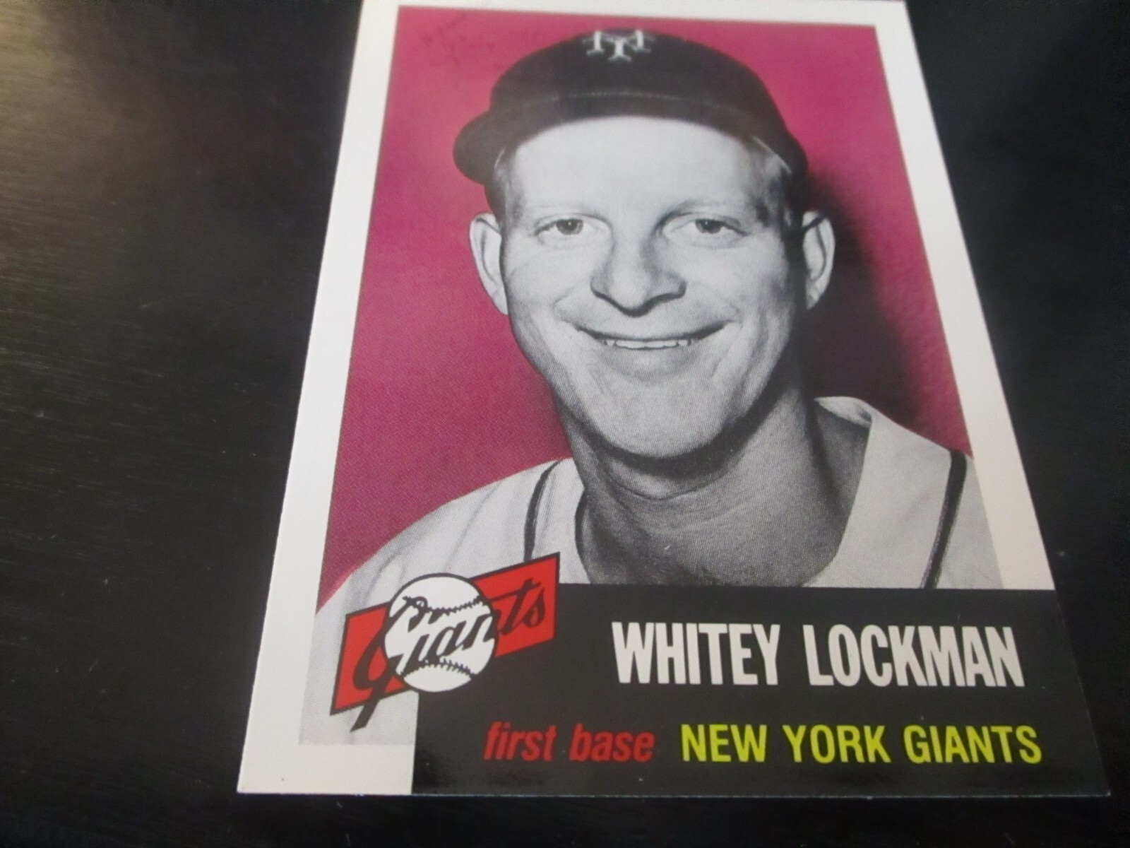 WHITEY LOCKMAN (new york giants) 1953 TOPPS ARCHIVES reprint card #292 ...