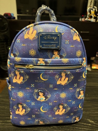 Loungefly Disney Aladdin And Jasmine All Over Print Mini Backpack | eBay
