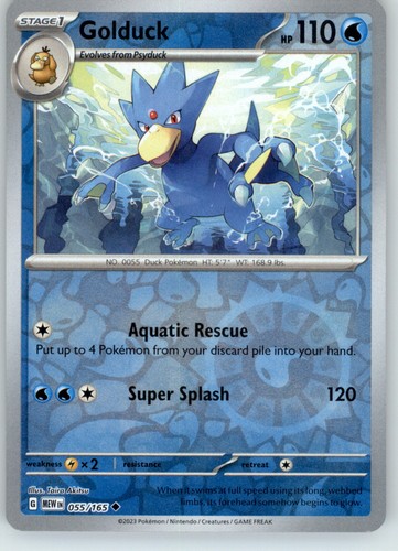 Golduck - SV: Scarlet & Violet 151 - Reverse Holo NM - #055/165 | eBay