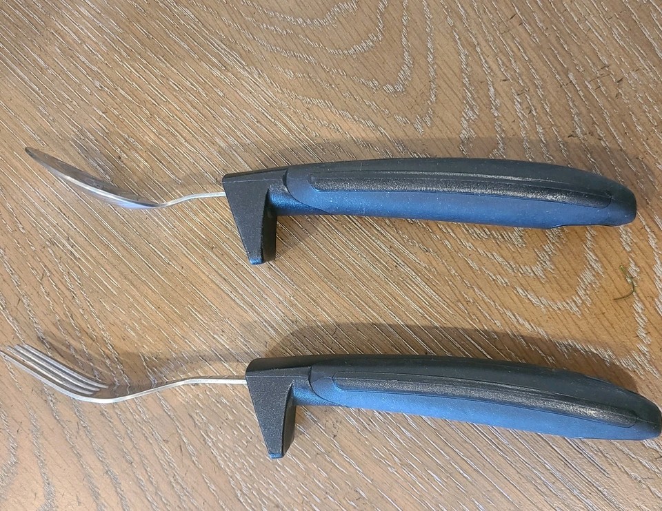 Comfort Handle Spoon Fork Adaptive Utensils Hanging Hole Eating Aids ...