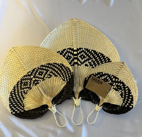 Decorative Wicker Fans Boho Wall Art 3pc Set | eBay