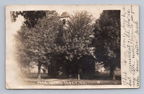Presbyterian Church CASEY Illinois RPPC Antique Photo Clark Cumberland ...