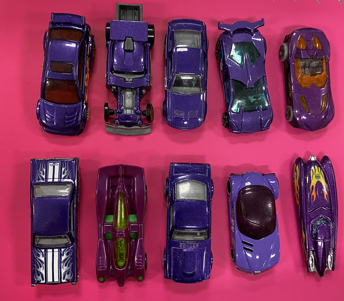 Hotweel,diecast Lot Of 10 Random purple toy Cars. | eBay