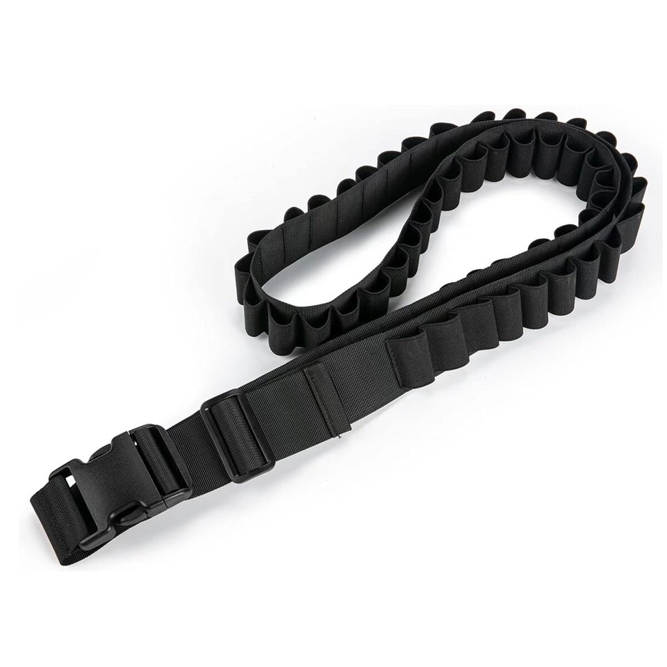 US Tactical 50 Rounds Shotgun 12/20GA Shell Bandolier Ammo Belts Holder ...