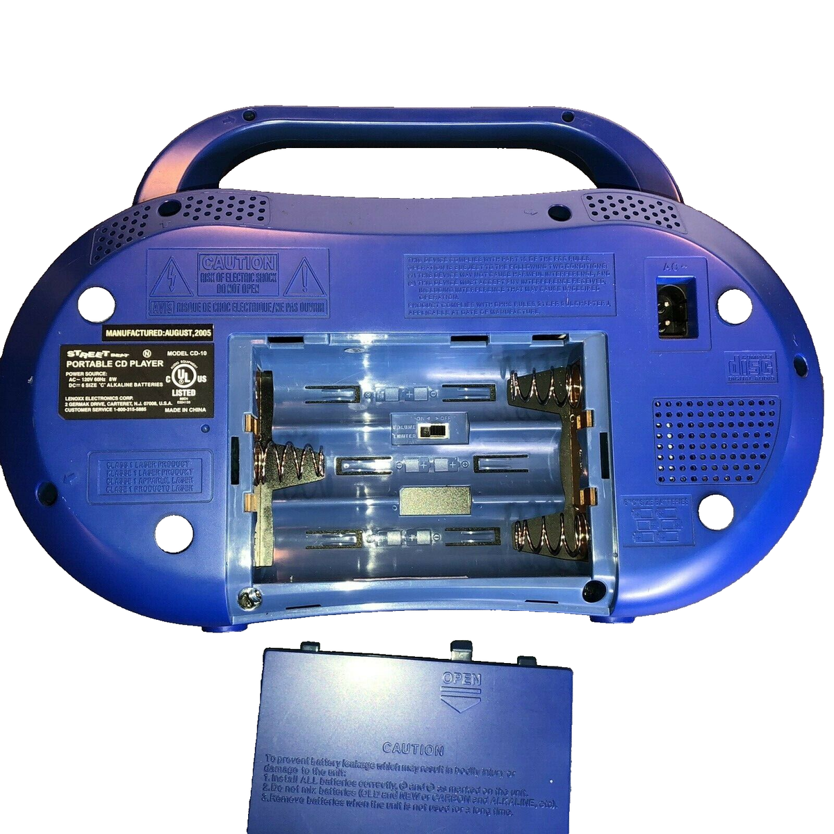 Lennox Street Beat CD Player - Blue CD-10 Tested & Working Lennox Street Beat CD Player - Blue CD-10 Tested & Working
