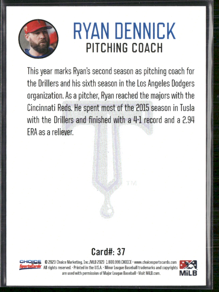 Ryan Dennick 2023 Tulsa Drillers Team Set | eBay