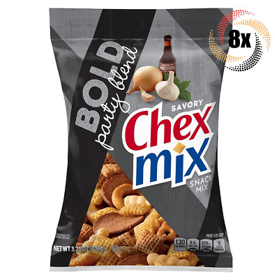 Full Box 8x Bags Chex Mix Bold Party Blend Savory Assorted Snack Mix ...