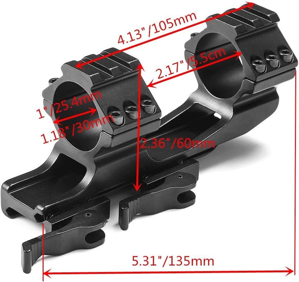 Hunting Rifle Scope Mount Base Adapter 20mm Weaver Picatinny Dovetail ...