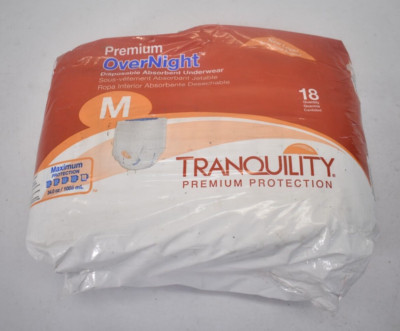 Tranquility Disposable Underwear OverNight Pull On Medium Size 18 Pack ...