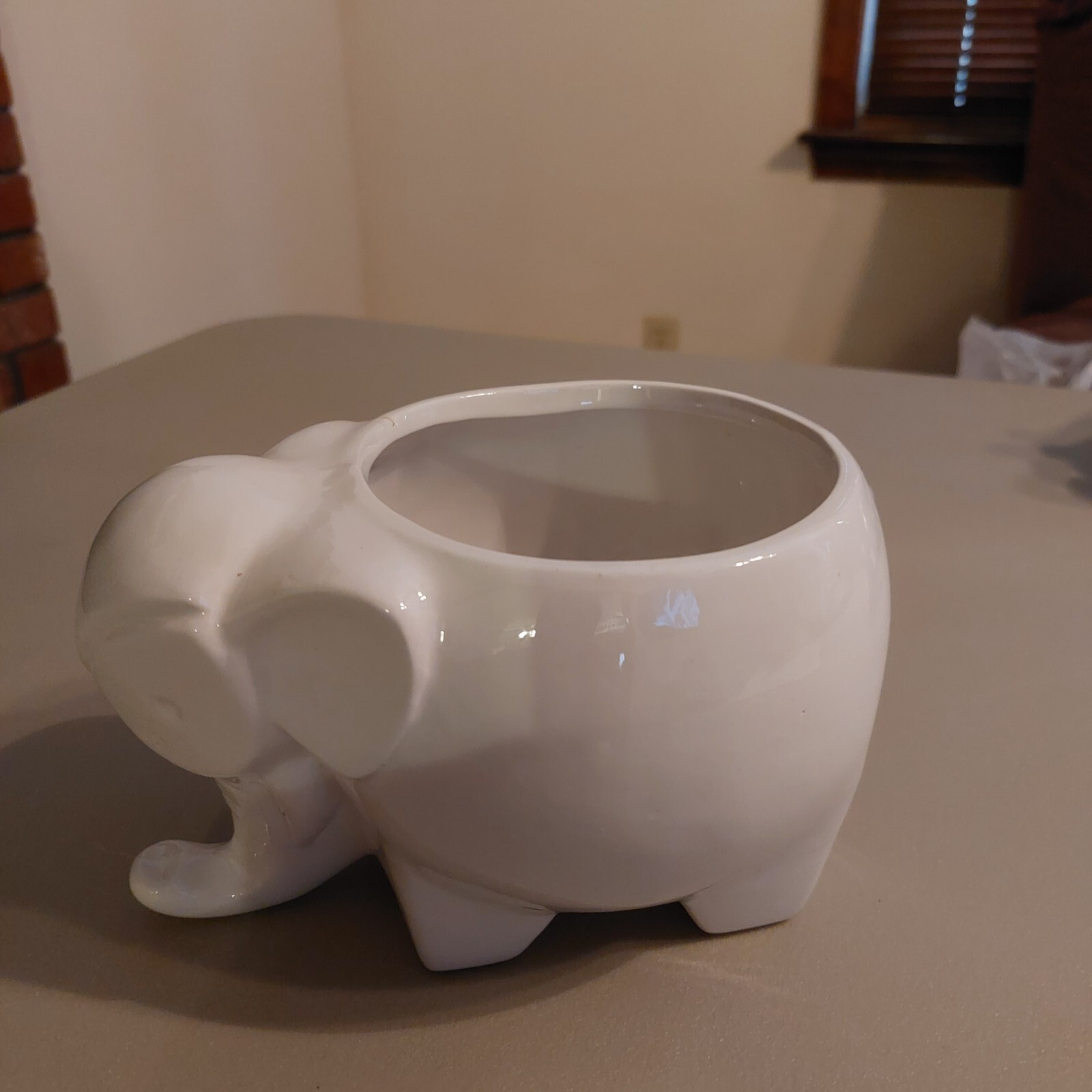 VINTAGE WHITE CERAMIC ELEPHANT PLANTER | eBay