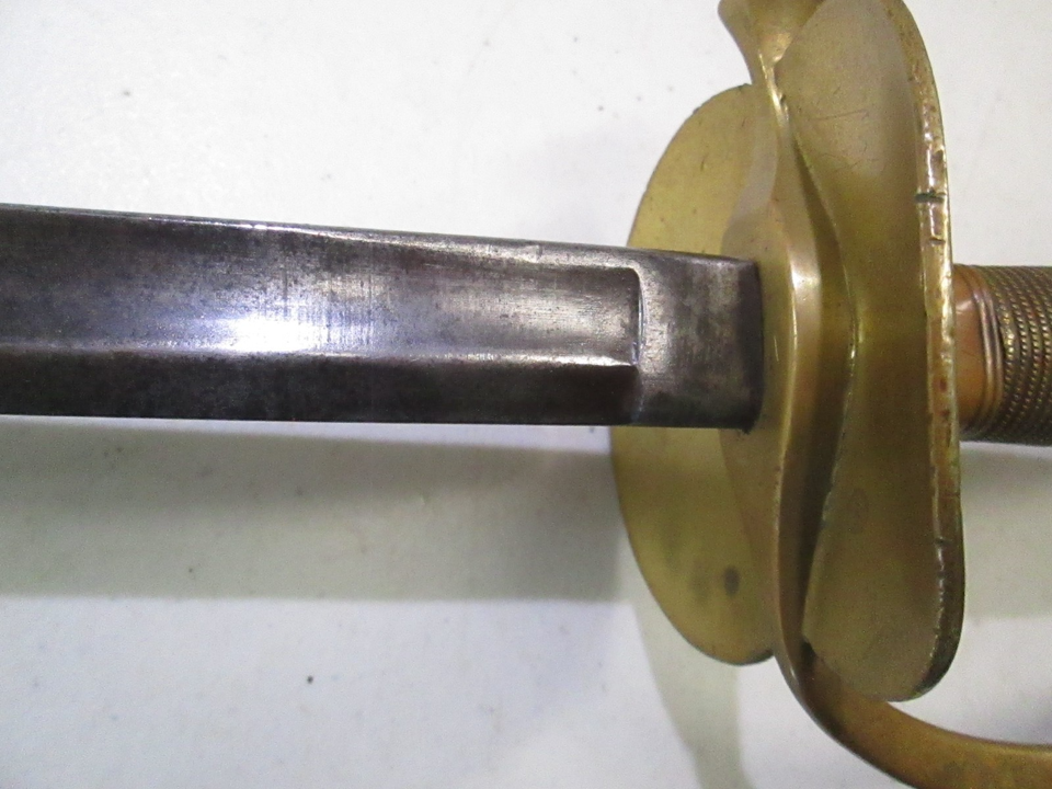 US MODEL 1840 CIVIL WAR NCO OFFICERS SWORD NO SCABBARD MARKED DECENT ...