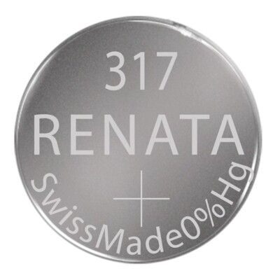 New Renata 317 SR516SW SR516W Watch Battery Silver Oxide 1.55V Free ...