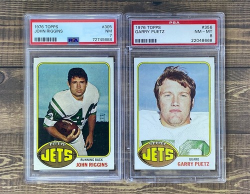 1976 Topps John Riggins PSA7 And Garry Puetz PSA8 New York Jets | eBay