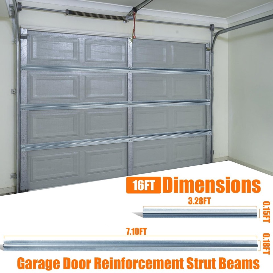 Garage Door Reinforcement Bracket,16 Foot Garage Door Strut,Heavy Duty ...
