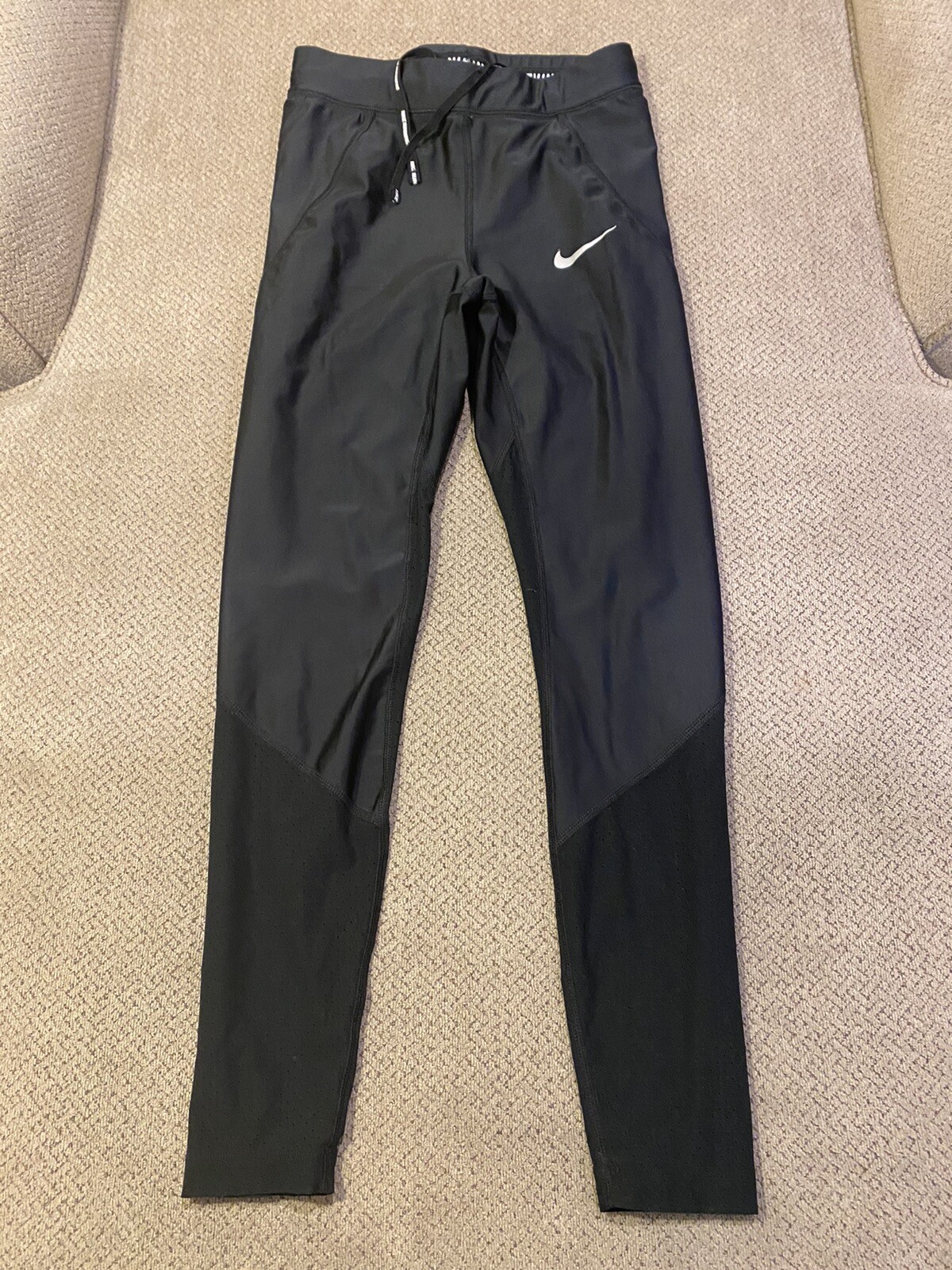 Mens Nike Pro Elite Speed Tights Compression Pants Bl… - Gem