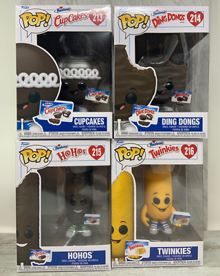 Hostess Funko Pop! Foodies Complete Set (4) Cupcake Twinkie Ding-Dong ...