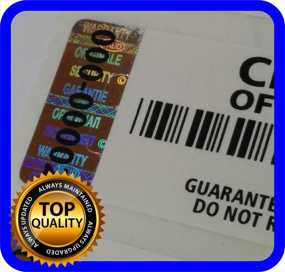 250 pcs Certificate of Authenticity Labels Security Stickers with ...