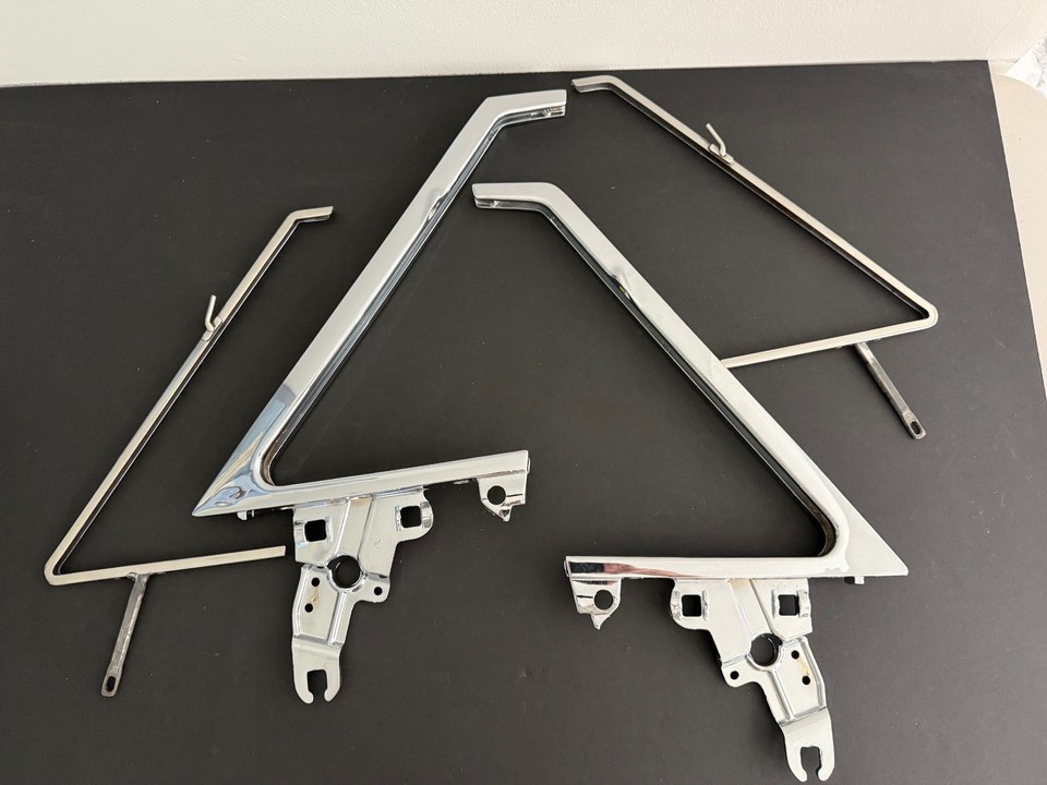 1963-67 Corvette C2 Show Chrome Window Frames, Glass Frames & Glass | eBay