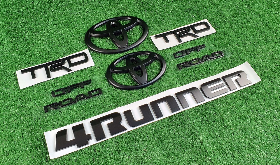 Fit for Toyota 4runner 2010-20 Matte Black Emblems Front rear Logo TRD ...