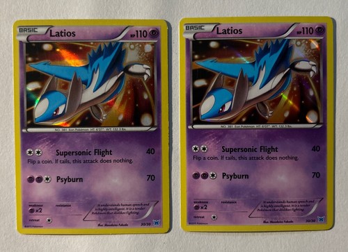 2X Pokemon XY Trainer Kit Latios 30/30 Holo Rare LP | eBay