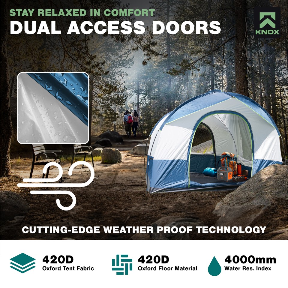 KNOX Universal 6-8 Person SUV Tent Attachment, Waterproof Tent, Truck ...