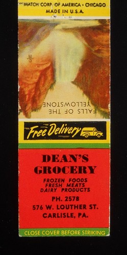 1950s Dean's Grocery Frozen Foods Fresh Meats Dairy Ph. 2578 Louther ...