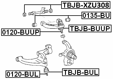 Front Upper Control Arm Ball Joint Boot Fits Toyota 48066-39065, 48066 ...