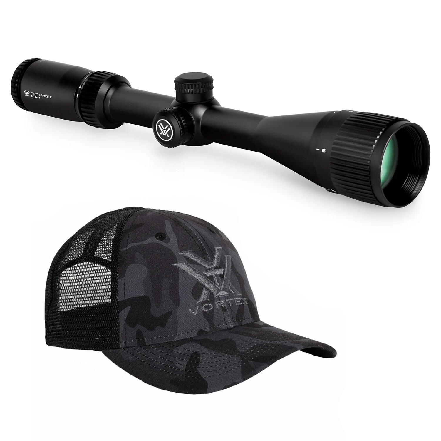 VORTEX Crossfire II 6-18x44mm Dead-Hold-BDC Riflescope+Mens Black Camo ...