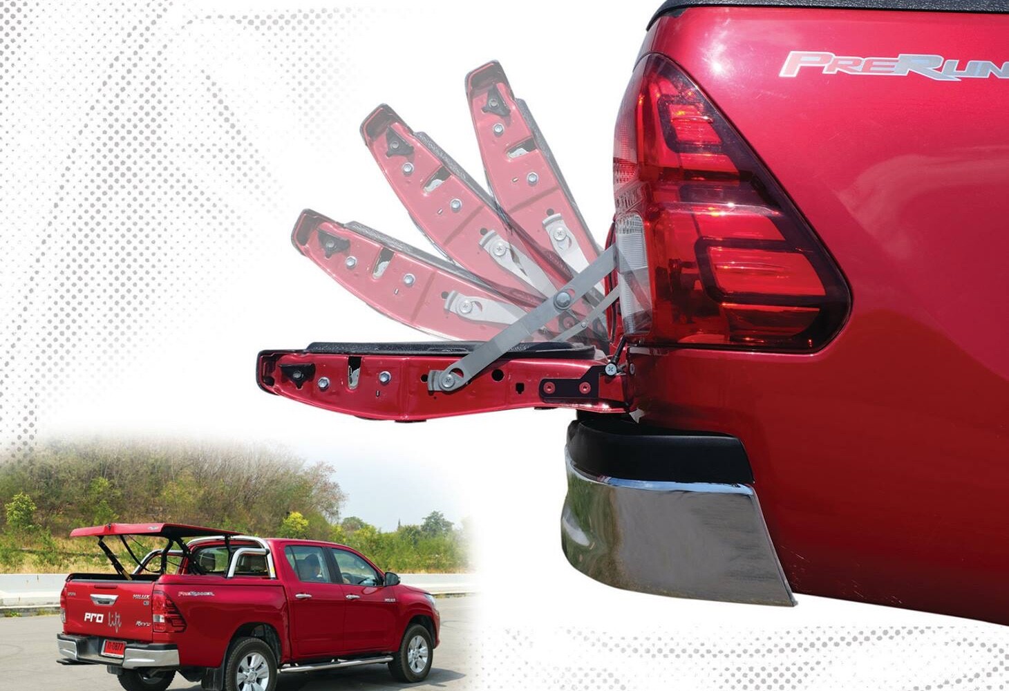 PROLIFT EASY UP & EASY DOWN TAILGATE ASSIST FOR FORD RANGER PX3 2018 ...