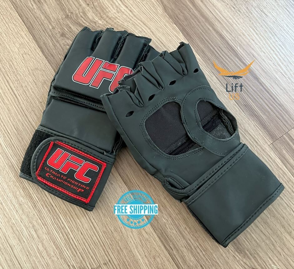 MMA Fighting Gloves Boxing Muay Thai glove UFC Leather Punch Cage box ...