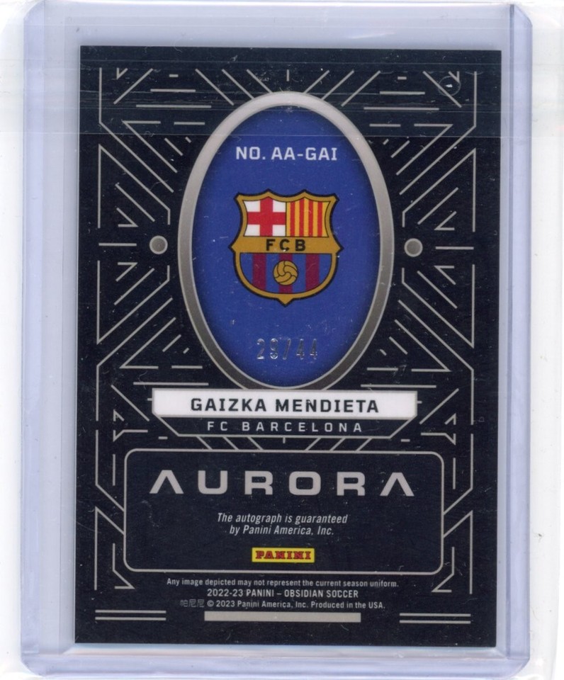 Gaizka Mendieta 2022-23 Obsidian Aurora Electric Etch Red Pulsar Auto ...