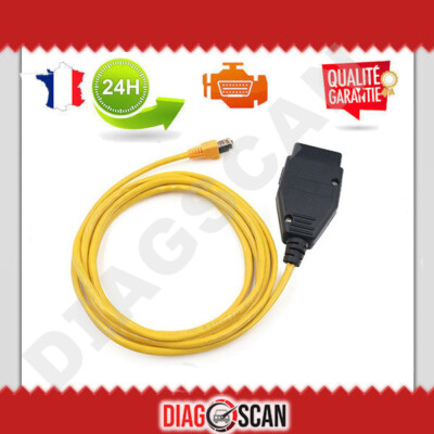 Câble ENET OBD2 Ethernet RJ45 pour BMW & MIN COMPATIBLE AVEC ISTA E-SYS ...