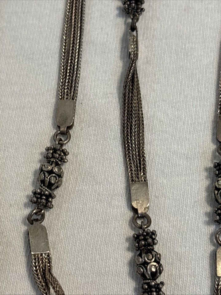 Islamic Antique Necklace Sterling Silver Jewelry Wearable Not Scrap 34 ...