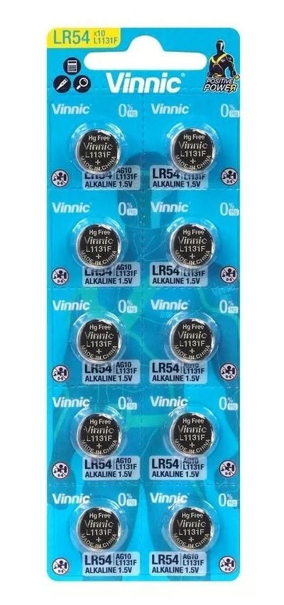 10 x Vinnic AG0 AG1 AG3 AG4 AG6 AG7 AG8 AG10 AG13 Alkaline Watch ...