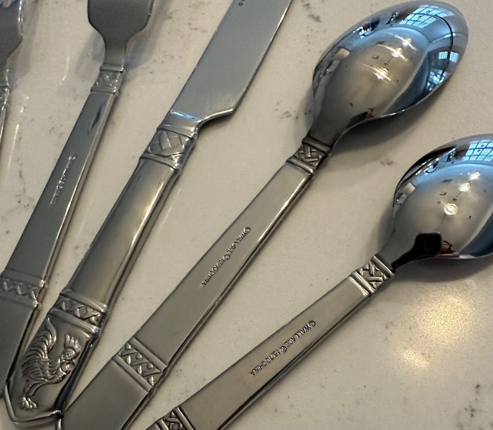 Wallace ROOSTER Stainless 18/10 Country 5 PC Place Setting Silverware ...