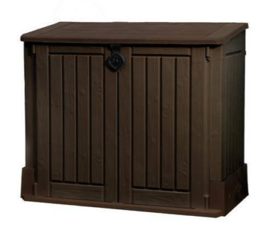 Keter Store It Out Midi 880L Garden Storage Box - Brown | Outdoor Tool ...