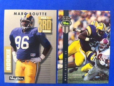 Marc Boutte 1992 Skybox Primetime RC & 1992 Classic Four Sport Draft ...