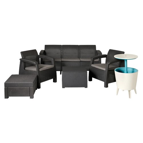 Keter Corfu Five Seater Storage Entertainment Set | eBay