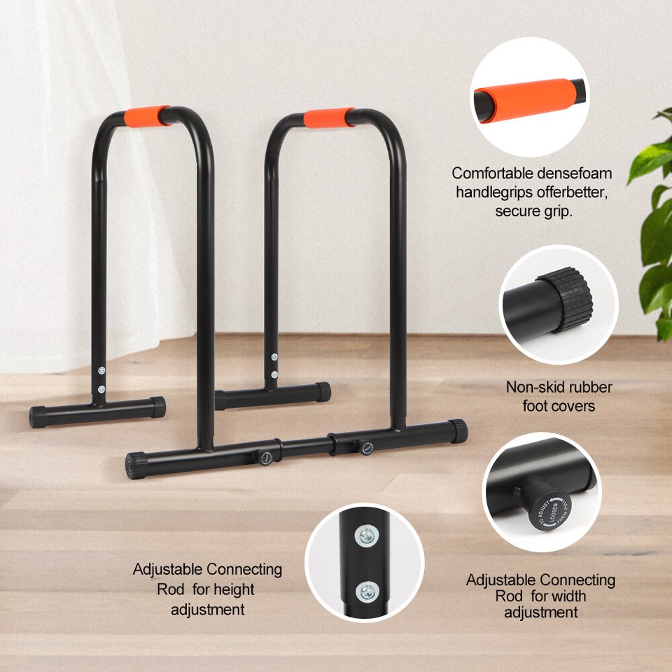 Parallel Bar Dip Station Heavy Tudy Dip Bars Parallettes Calisthenics ...