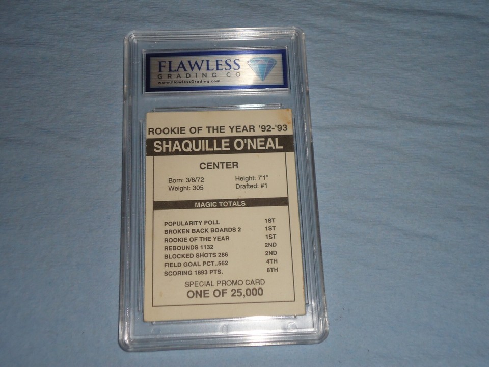 1992 Pepsi Promo Rookie Basketball Card Shaq Shaquille O'Neal Graded 7 ...