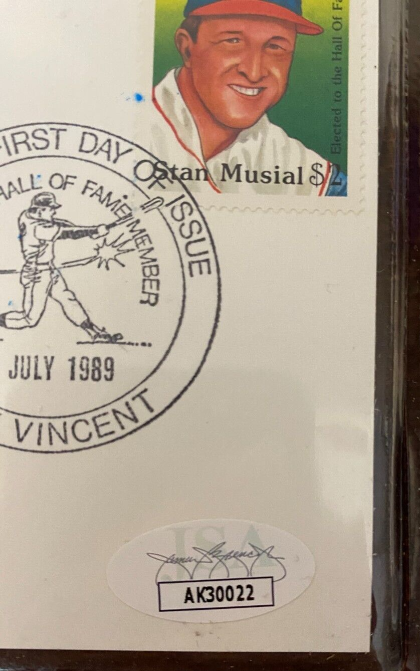 STAN MUSIAL SIGNED BASEBALL LEGENDS 23K GOLD CLAD STAMP JSA COA | eBay