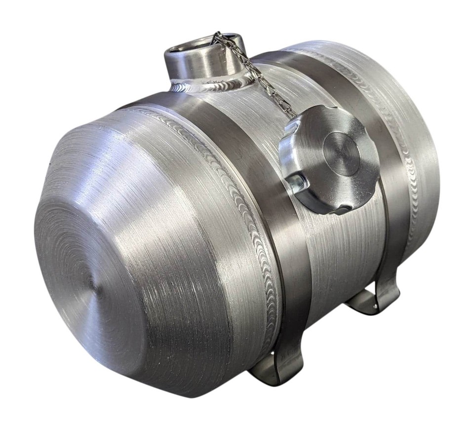 6x11 Center Fill Round Spun Aluminum Gas Tank 1.1 Gallon - Fuel Tank ...