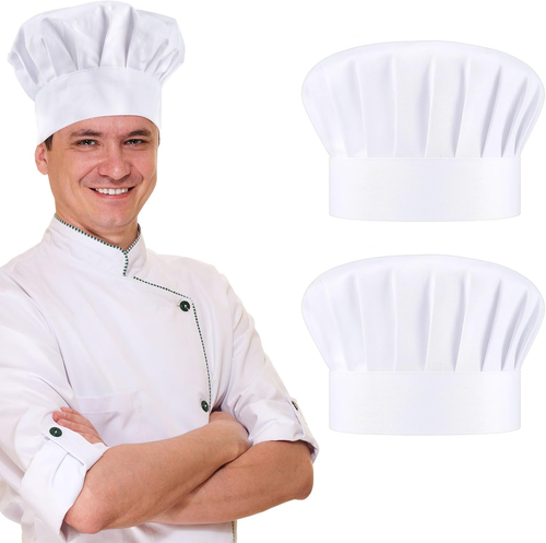 2 Pcs Chef Hats for Men, Chef Hat, Adjustable Elastic Chef Hats for ...