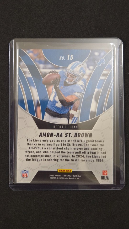 2025 Panini Mosaic Football - Amon-Ra St. Brown Elevate #15 Detroit ...