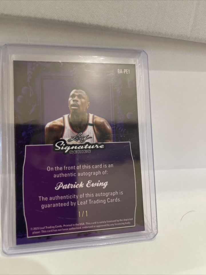 2024 Leaf Signatures Patrick Ewing Auto 1/1 | eBay