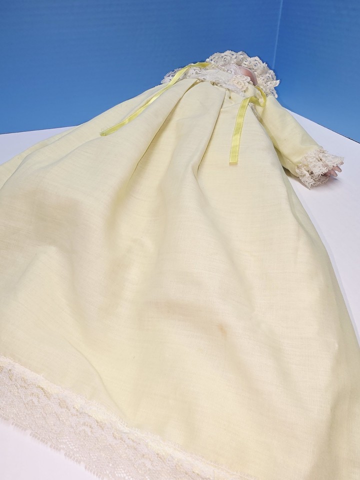 Grace S Putman M Shay Bisque Head Baby Doll Blue Eyes Christening Gown ...
