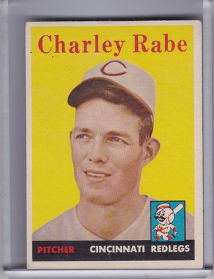 1958 TOPPS #376 CHARLEY RABE CINCINNATI REDLEGS A | eBay