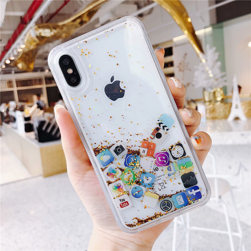 Liquid Apps Quicksand Phone Case For iPhone 11 12 13 14 15 16 17 Pro ...