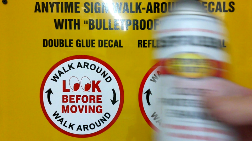 Walk Around Vehicle LOOK Before Moving 5.75 inch decal 2XGLUE, Gas ...